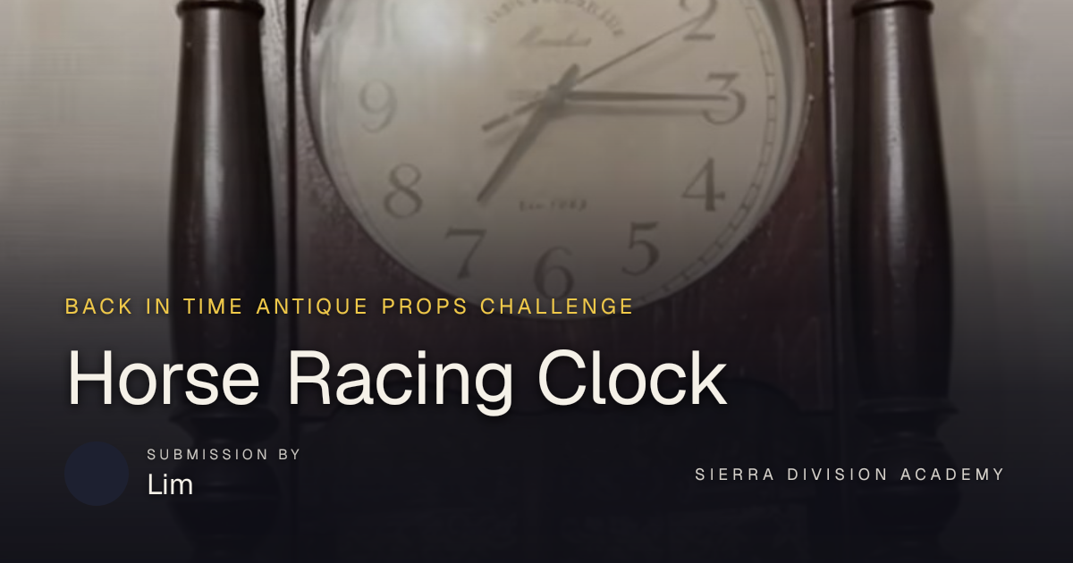 Lim Finejude – Horse Racing Clock – BACK IN TIME ANTIQUE PROPS ...